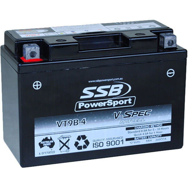 SSB Powersport VT9B-4 V-Spec High Performance 12V AGM Battery at ROADstore