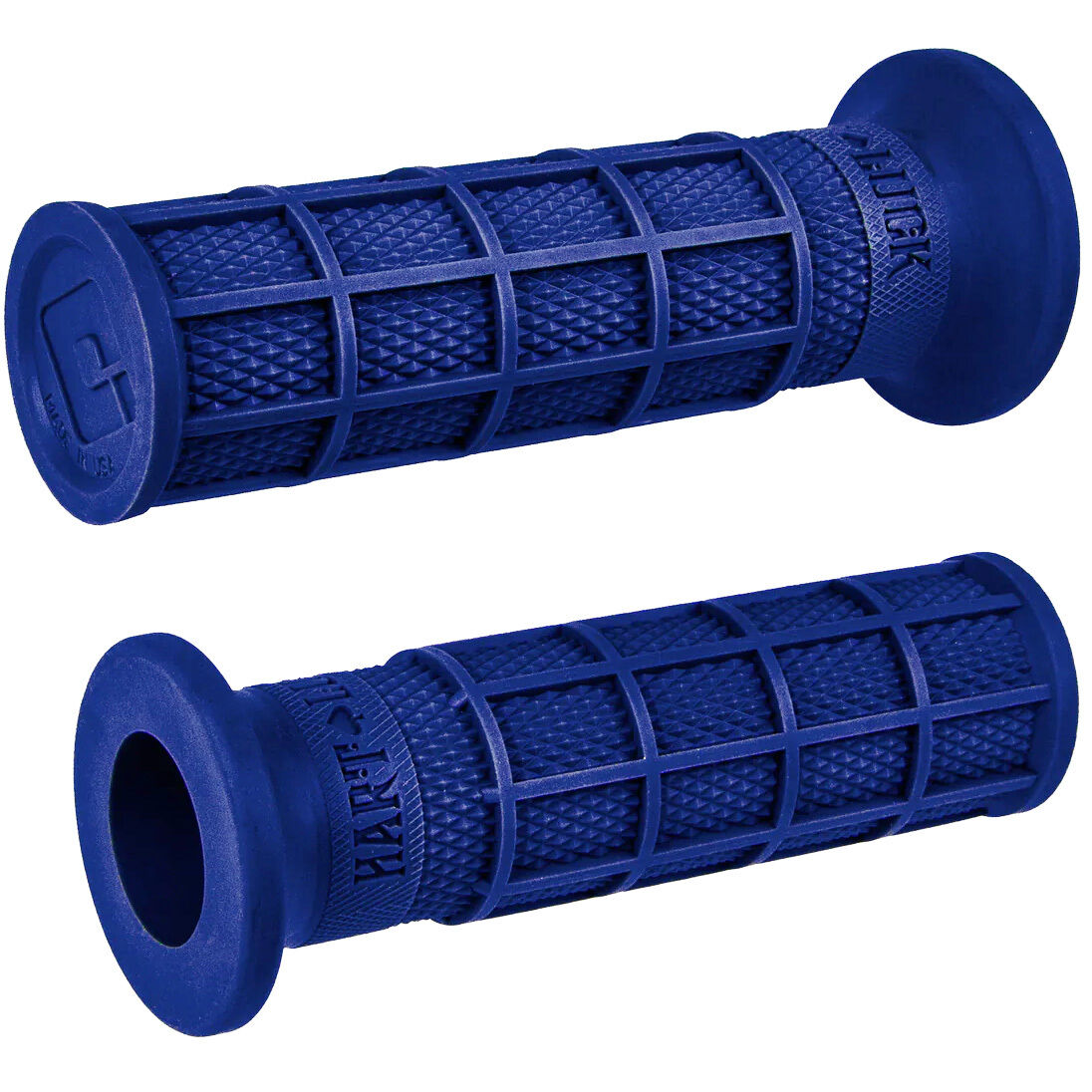 ODI Road V-Twin Hart Luck Full Waffle Single Ply 1" Dark Blue Grips at ...